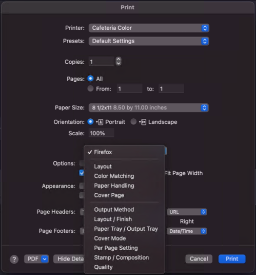 Mac Printer Drivers / Advanced Printing Features – Technology Services ...